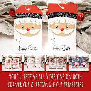 Printable Christmas From Santa Gift Tags, Digital Download, Santa Mail ...