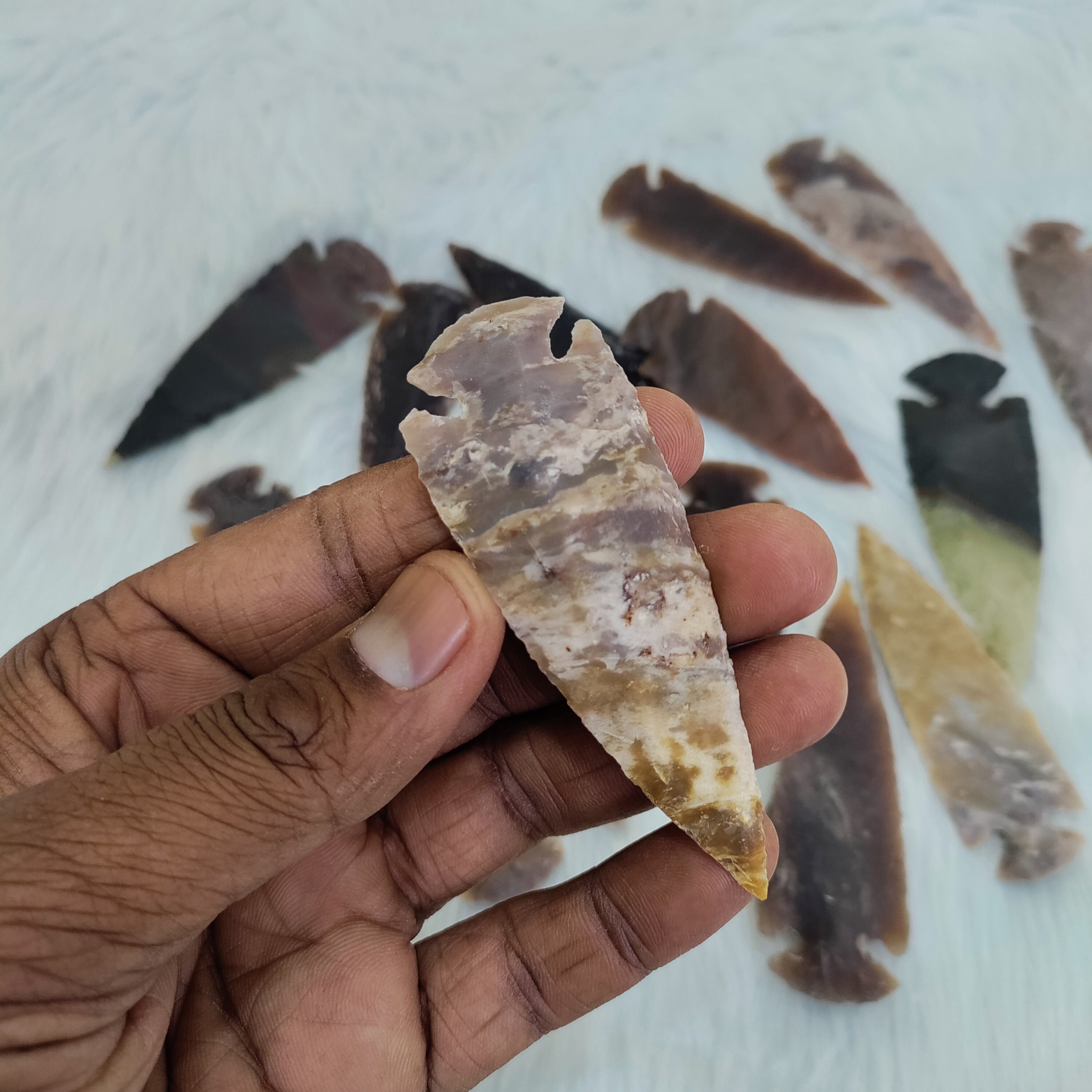 25 Pieces 3''inch Fancy Jasper Arrowheads/agate Arrowheads - Etsy