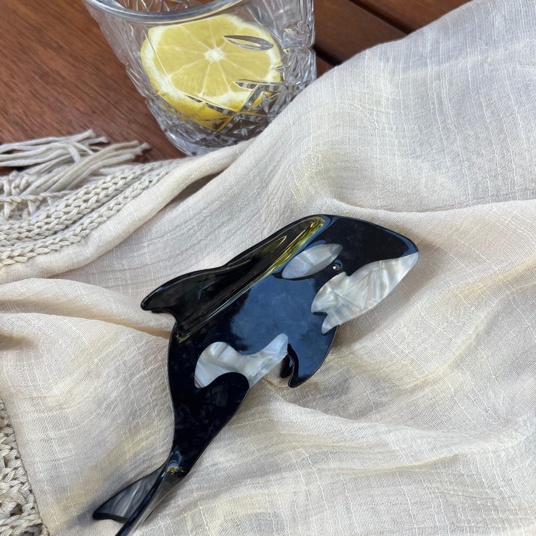 Orca (killer Whale) Hair Claw - Etsy