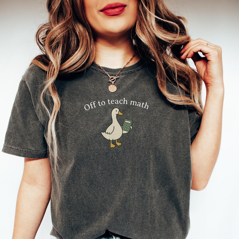 Math Teacher Goose Shirt, New Math Teacher Gift, Funny Future Math ...