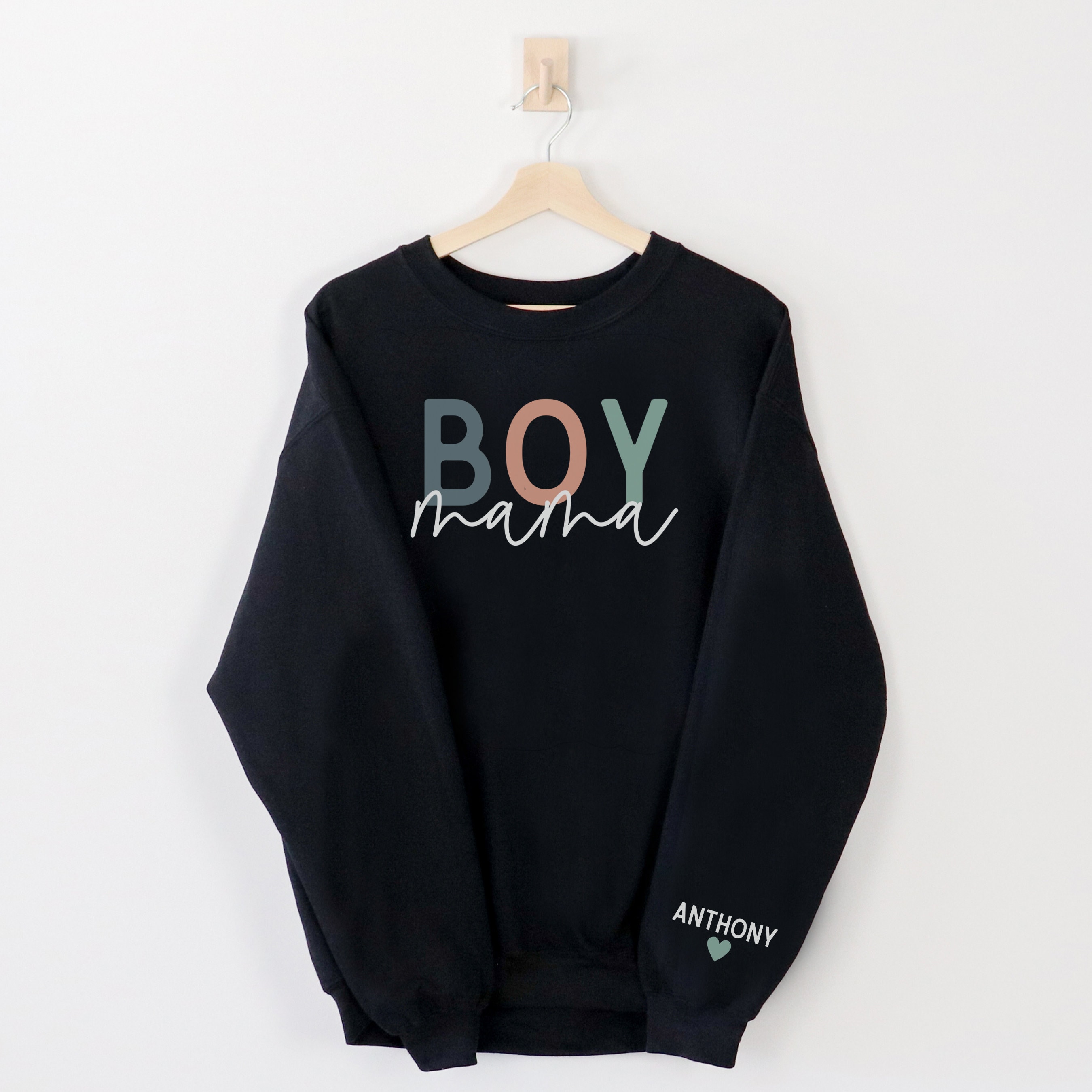 Custom Boy Mom Sweatshirt, Personalized Boy Mama Sweatshirt With Kids ...