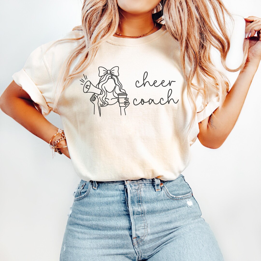 Cheer Coach Shirt, Comfort Colors® Cheer Coach T-shirt, Cute ...