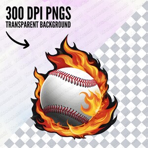 Fireball Softball PNG: Flaming Ball Sublimation Design (digital ...