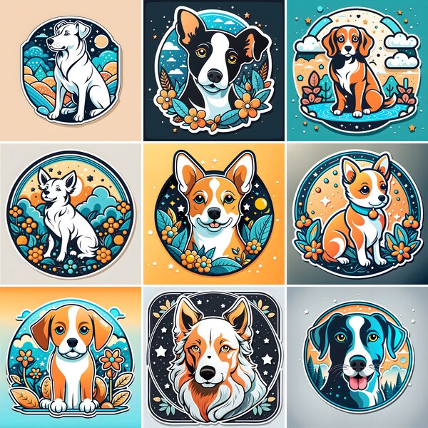 Stickers de perros - Etsy México