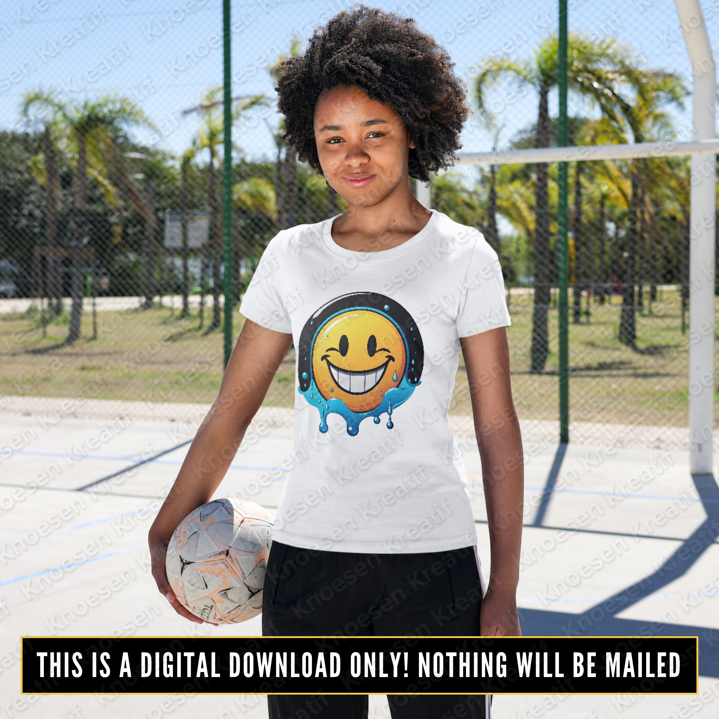 Smiley Face Drip PNG: Urban Streetwear Design (digital Download) - Etsy