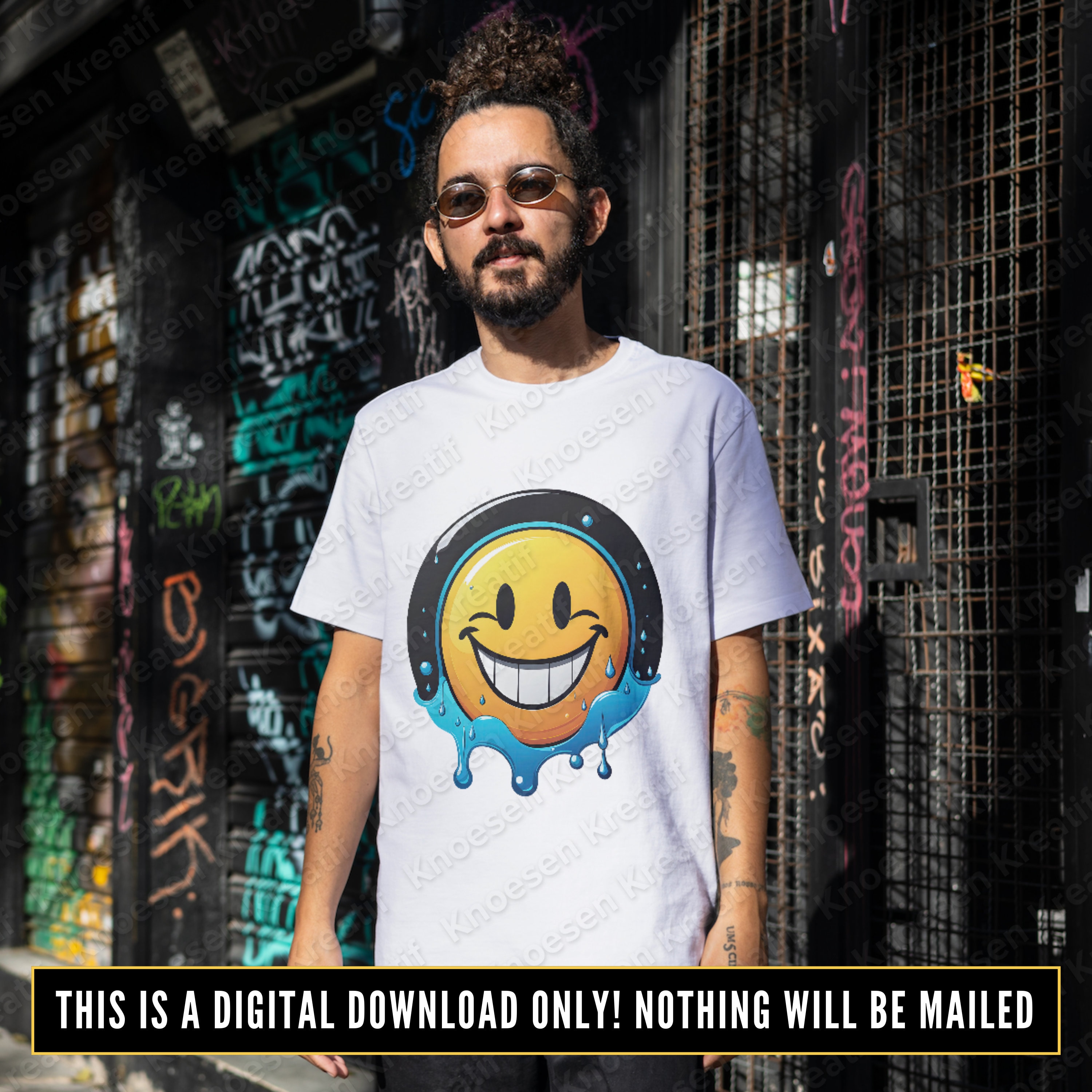 Smiley Face Drip Png for Colorful Png Design. Png for Shirt ...