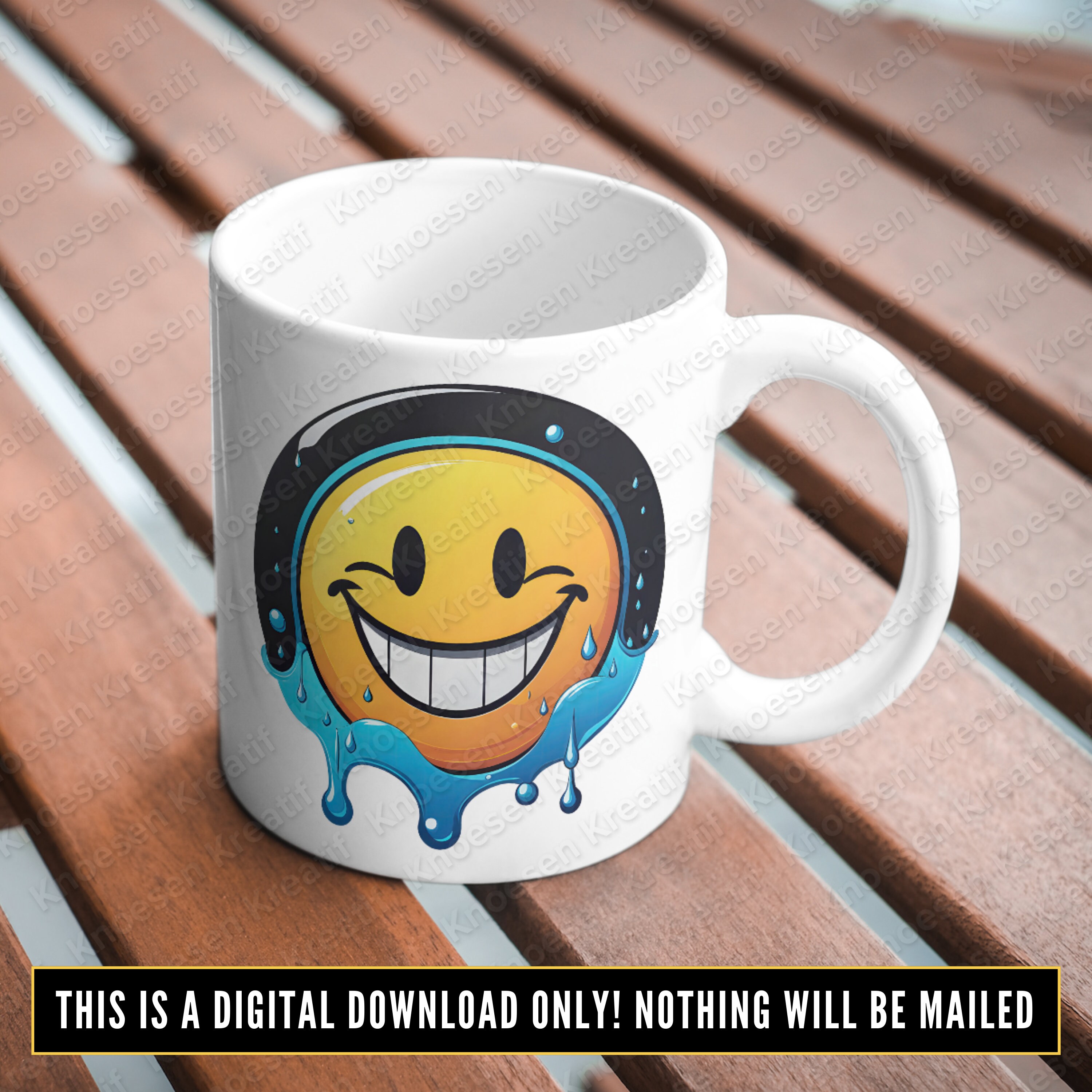 Smiley Face Drip png para un diseño png colorido. Png para camisa ...