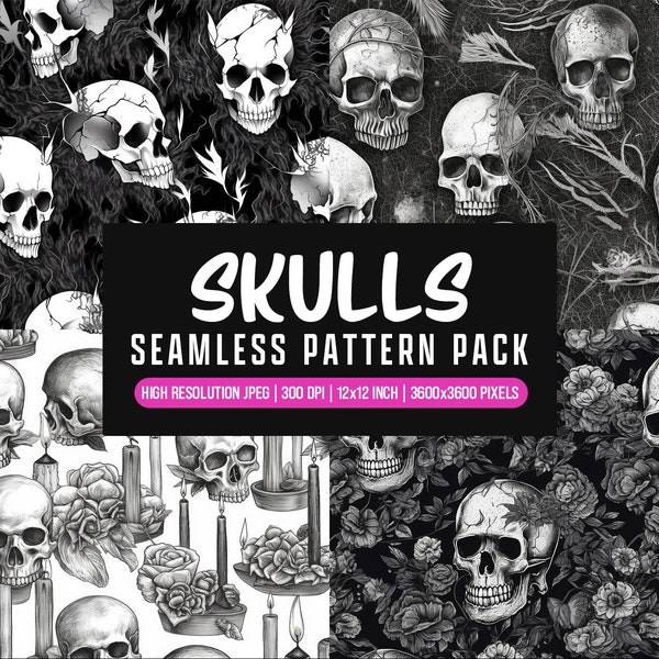 Skull Pattern Fabric - Etsy