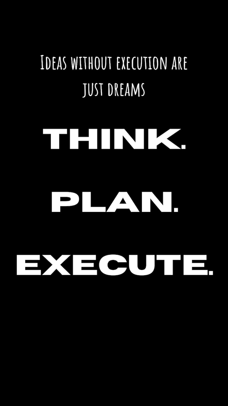 Think. Plan. Execute Digital Print - Etsy