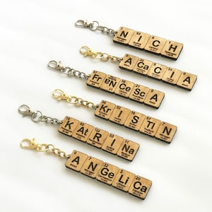 Custom Chemistry Name Keychain Gift, Periodic Table Element Keychain ...