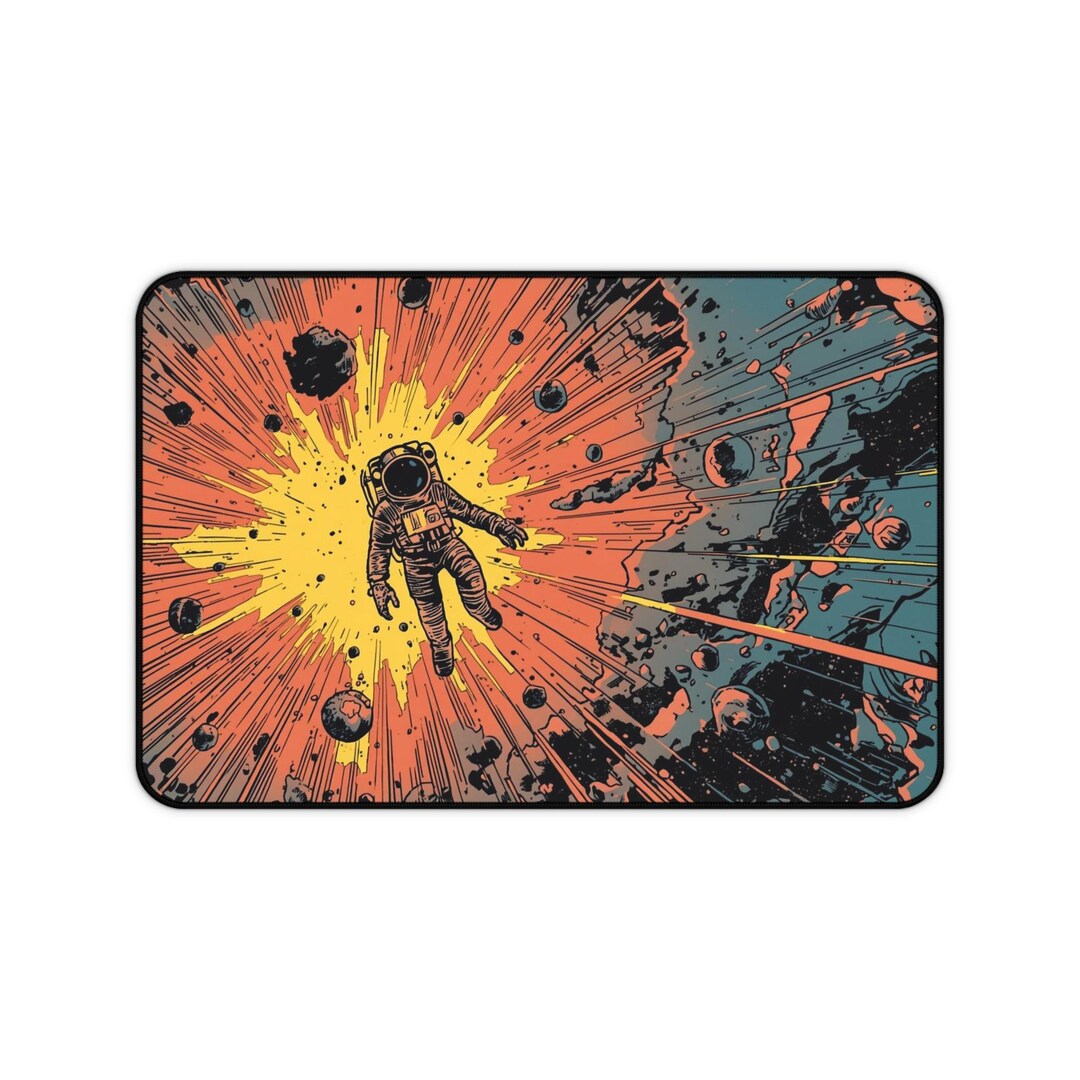 Cosmic Astronaut Desk Mat - Space Decor, Gaming Mat, Office Accessory ...
