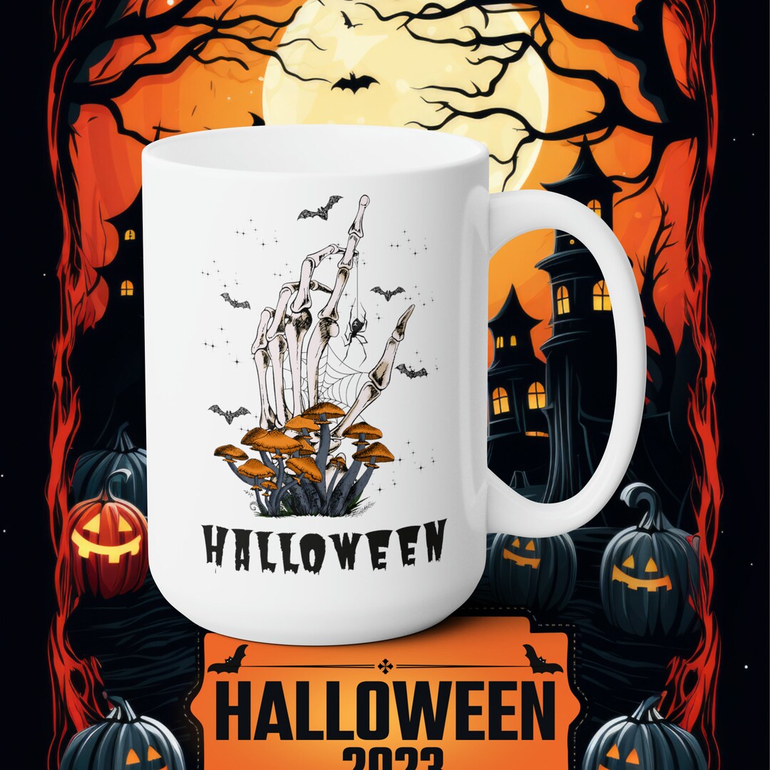 Spooky Season Coffee Cup | Skeleton Coffee Cup | Fall Coffee Mug | 15 ...