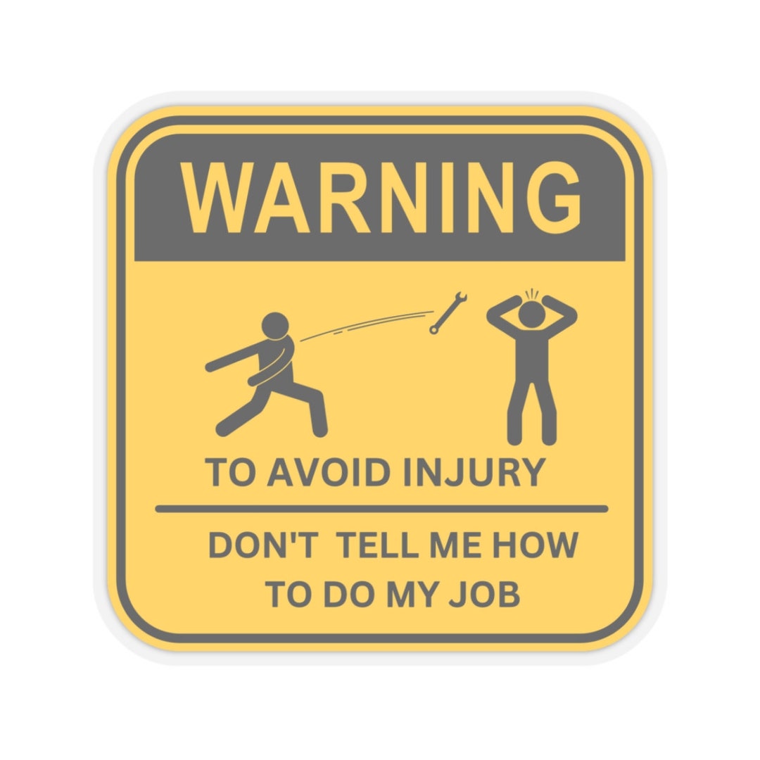 Funny Warning Sticker Gift - Etsy