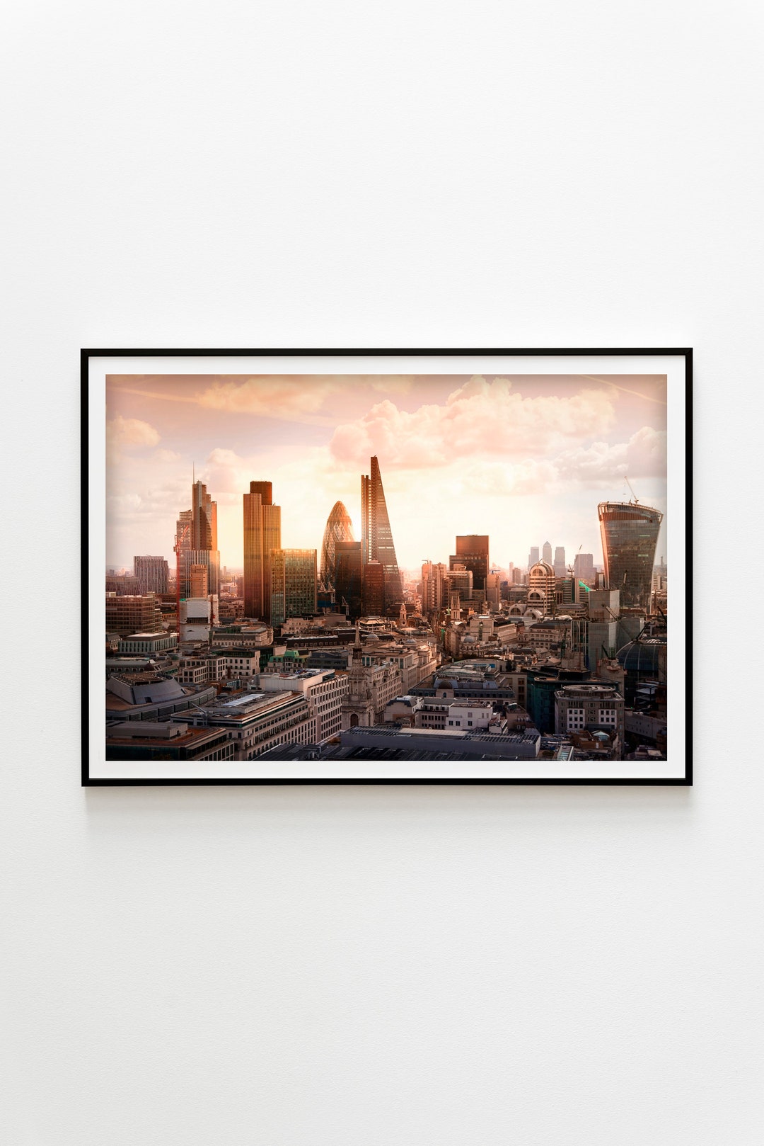 London Poster, London Buildings Photo Art, the Shard London, Sunrise ...