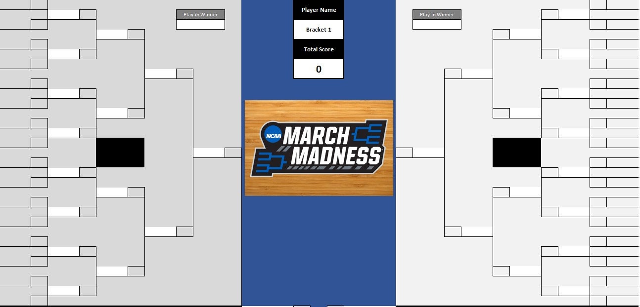 NCAA March Madness Tournament Bracket - Excel Spreadsheet - Etsy