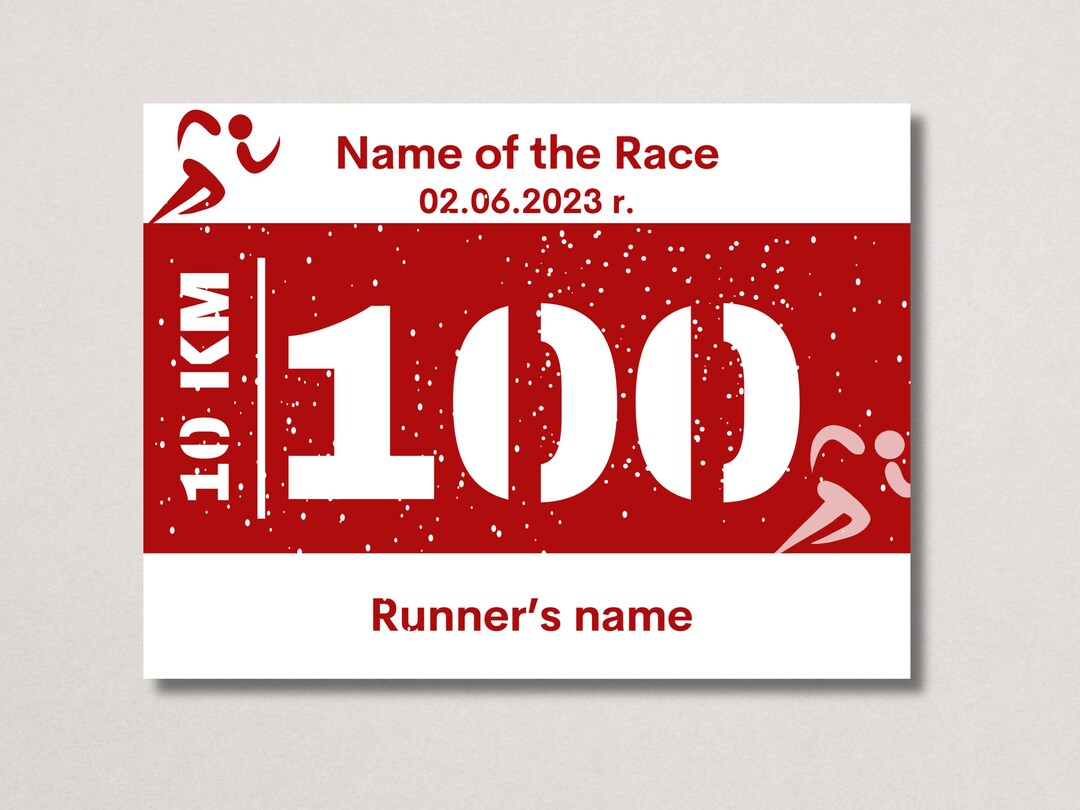 Editable Race Bib Templates canva Templates - Etsy