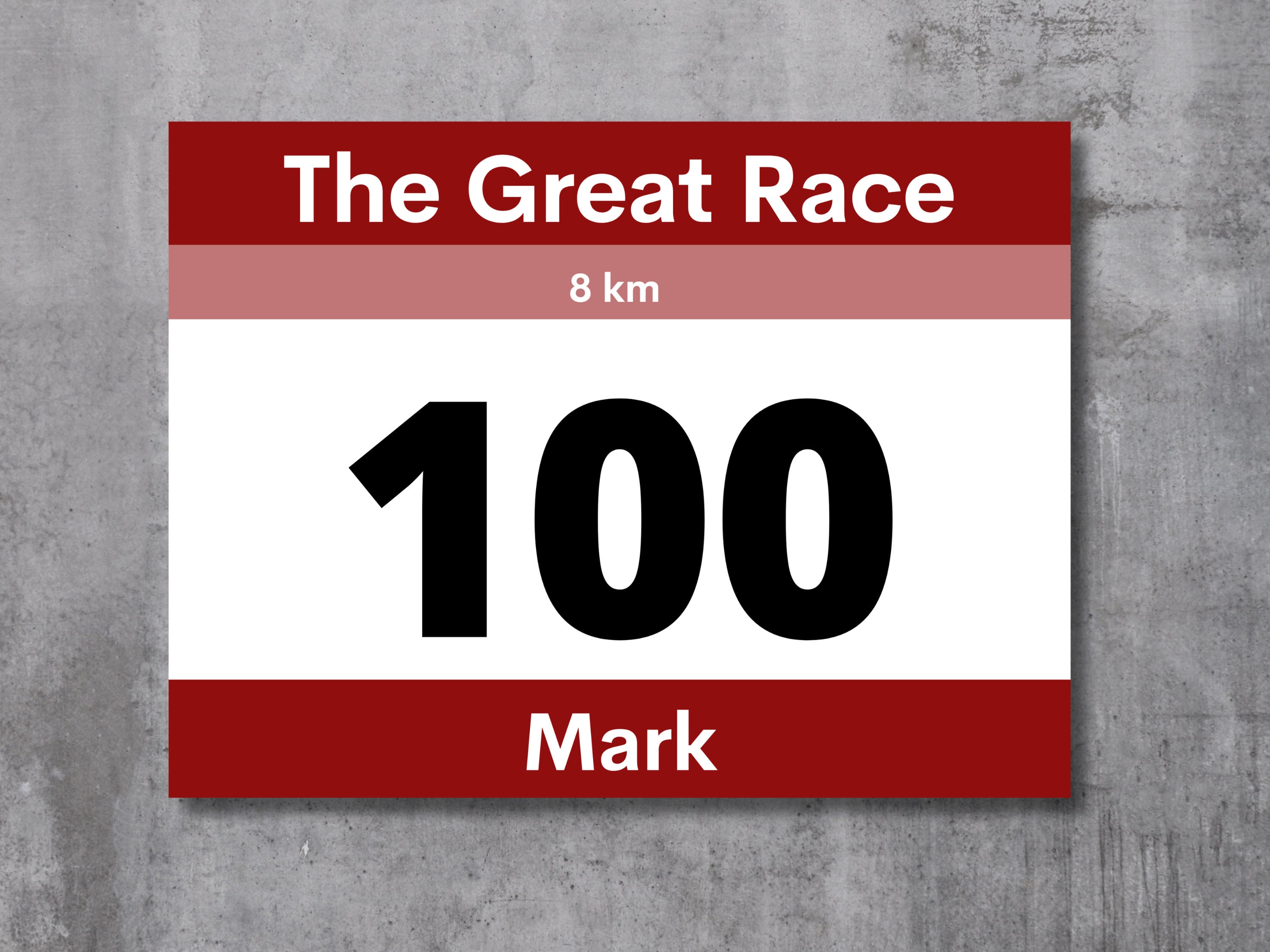 Editable Race Bib - Etsy
