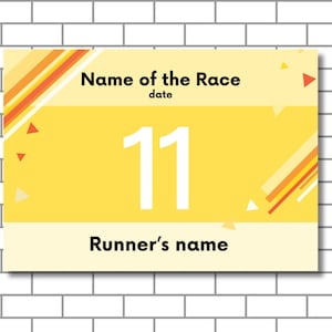Editable Race Bib Canva Templates - Etsy