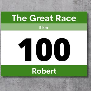 Editable Race Bib - Etsy