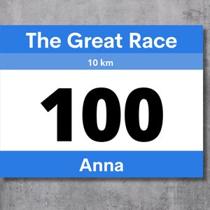 Editable Race Bib - Etsy