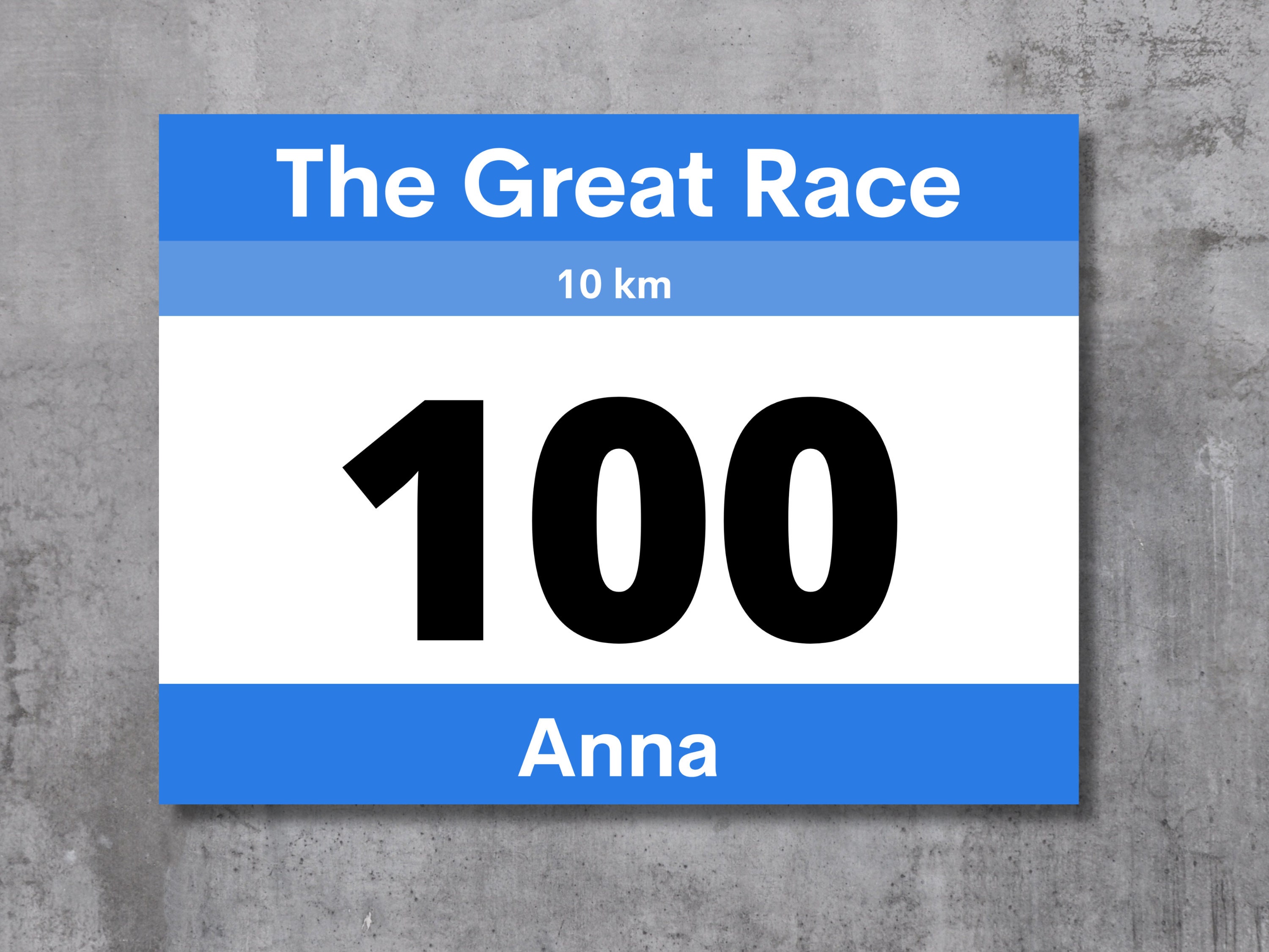 Editable Race Bib - Etsy
