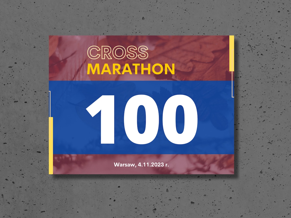 Editable Race Bib Template - Etsy