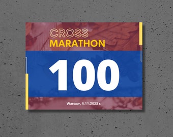 Printable Race Bib Template Editable Running Bib Canva Template - Etsy