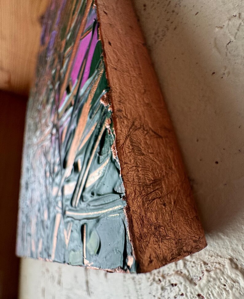 Sod #1 - Abstract Mixed Media Art, Copper Accent, Textured Acrylics on ...