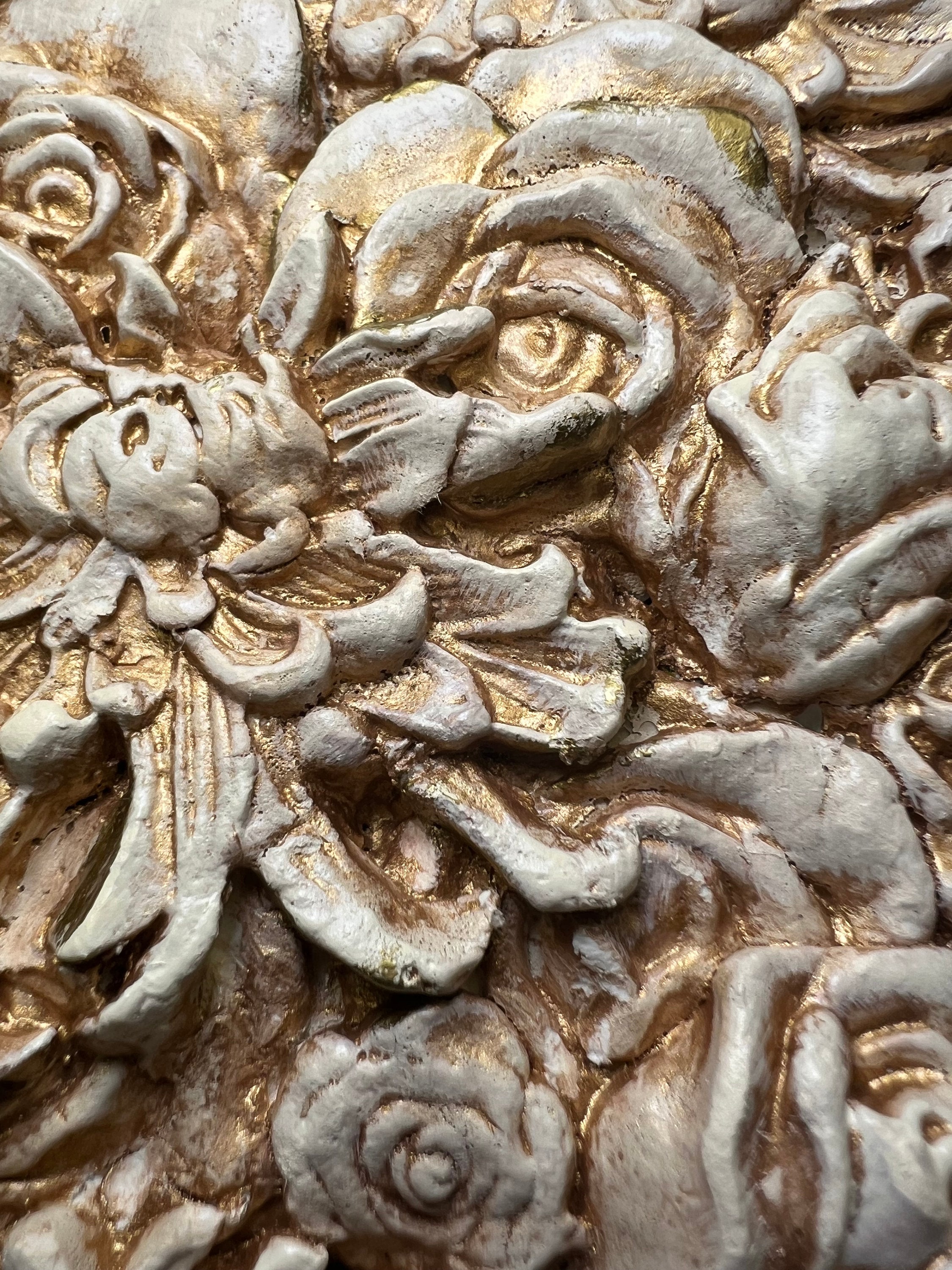 Dahlias & Roses buff-flowers Series 7 Clay Wall Art - Etsy