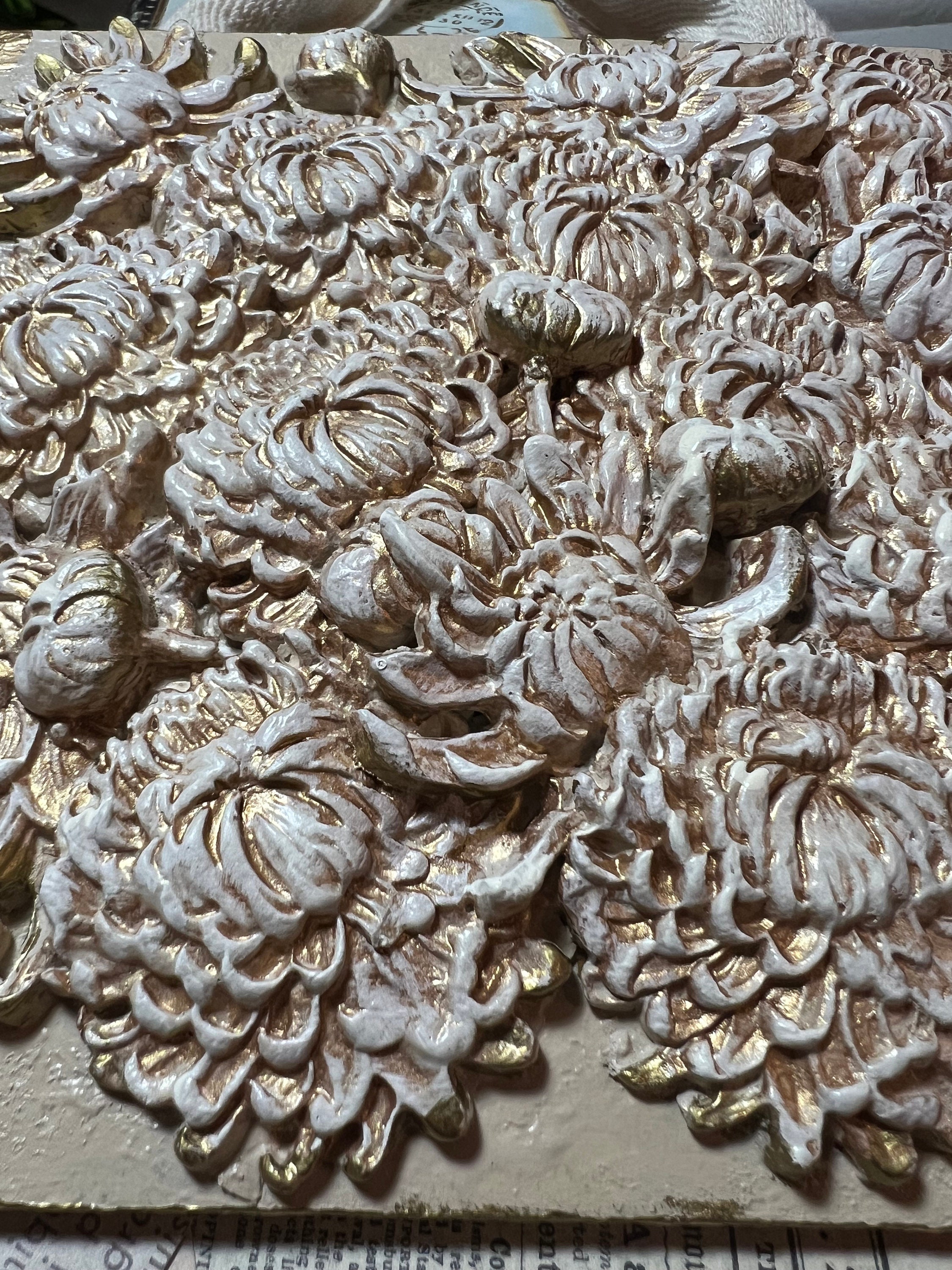 Dahlias. buff-flowers Series 6 Clay Wall Plaque - Etsy