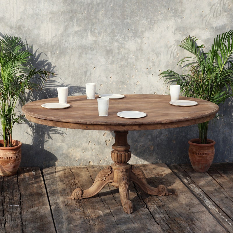 Antique Round Wood Dining Tables - Etsy