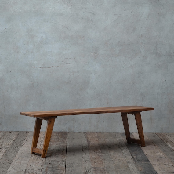 Alte Teakholzbank verjungter Flurtisch Wohnzimmerbank Eingangsbank modernes Design rustikale Bank Etsy