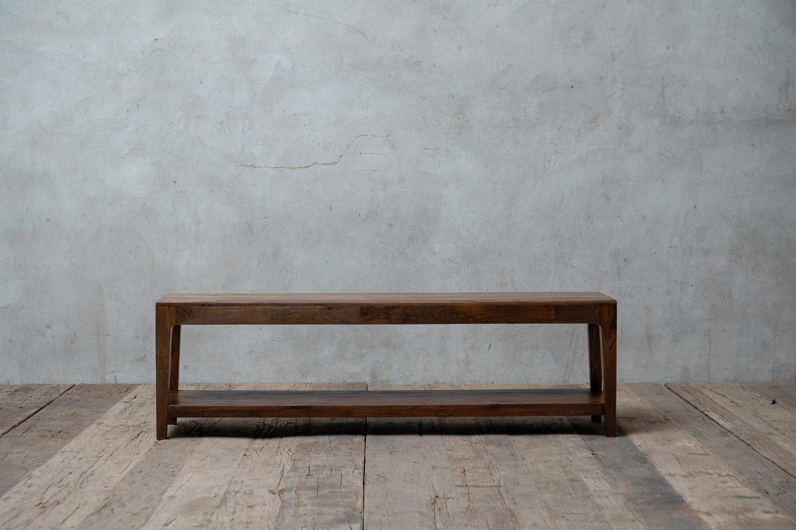 Reclaimed Teak Wood Bench: Rustic Farmhouse Entryway Storage Shelf - Etsy