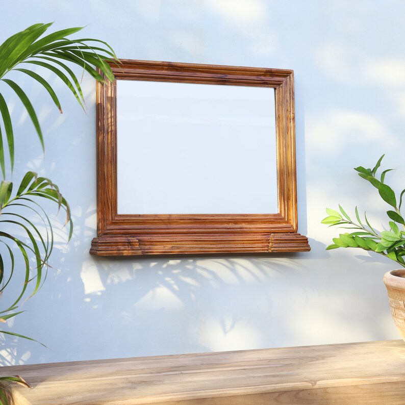 Reclaimed Teak Wood Mirror Frame, Molding Design Mirror, Wall Mirror ...