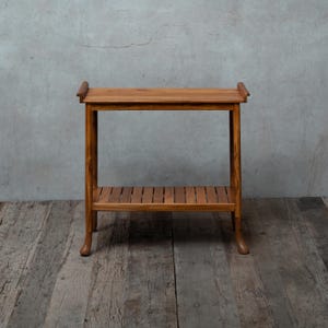 Reclaimed Teak Side Table: Rustic Minimalist Entryway End Table With ...