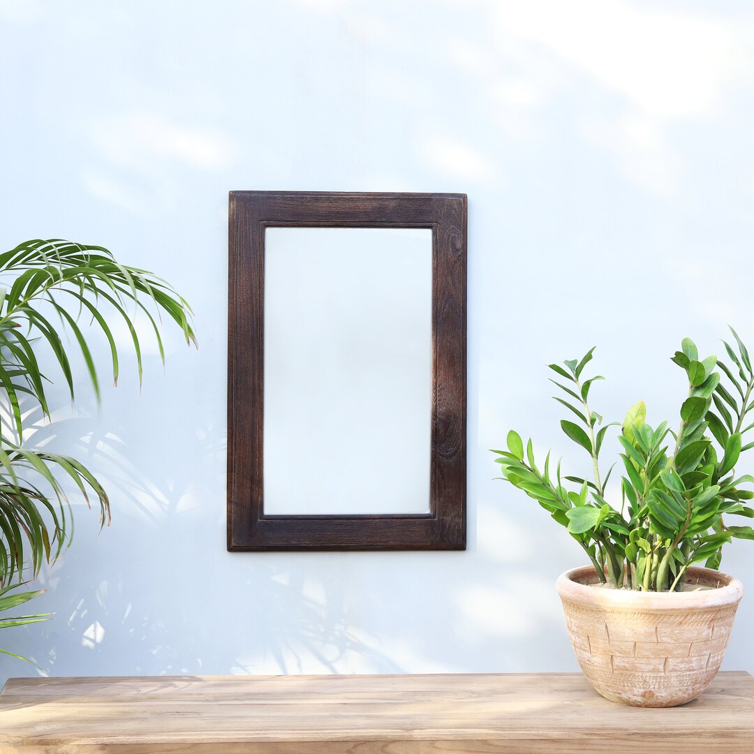 Reclaimed Wood Mirror Frame, Molding Design Mirror, Modern Mirror Frame ...
