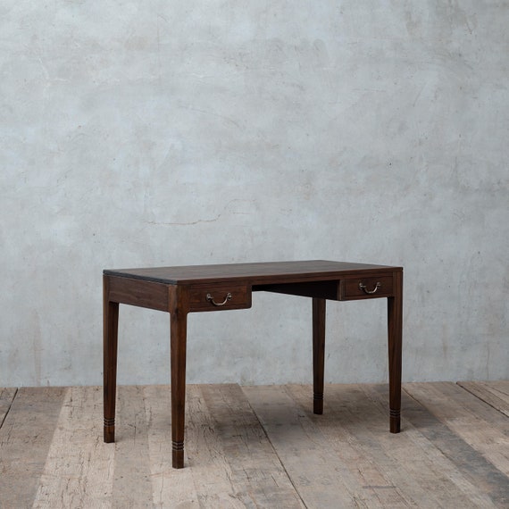 Inspired Office Desk With 2 Drawers Modern Home Office Desk Reclaimed Teak Wood Writing Desk Solid Top Desk Office Furniture Wood Desk Etsy
