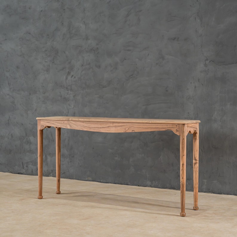 Reclaimed Teak Wood Console Table - Rustic Entryway Hall Table - Etsy