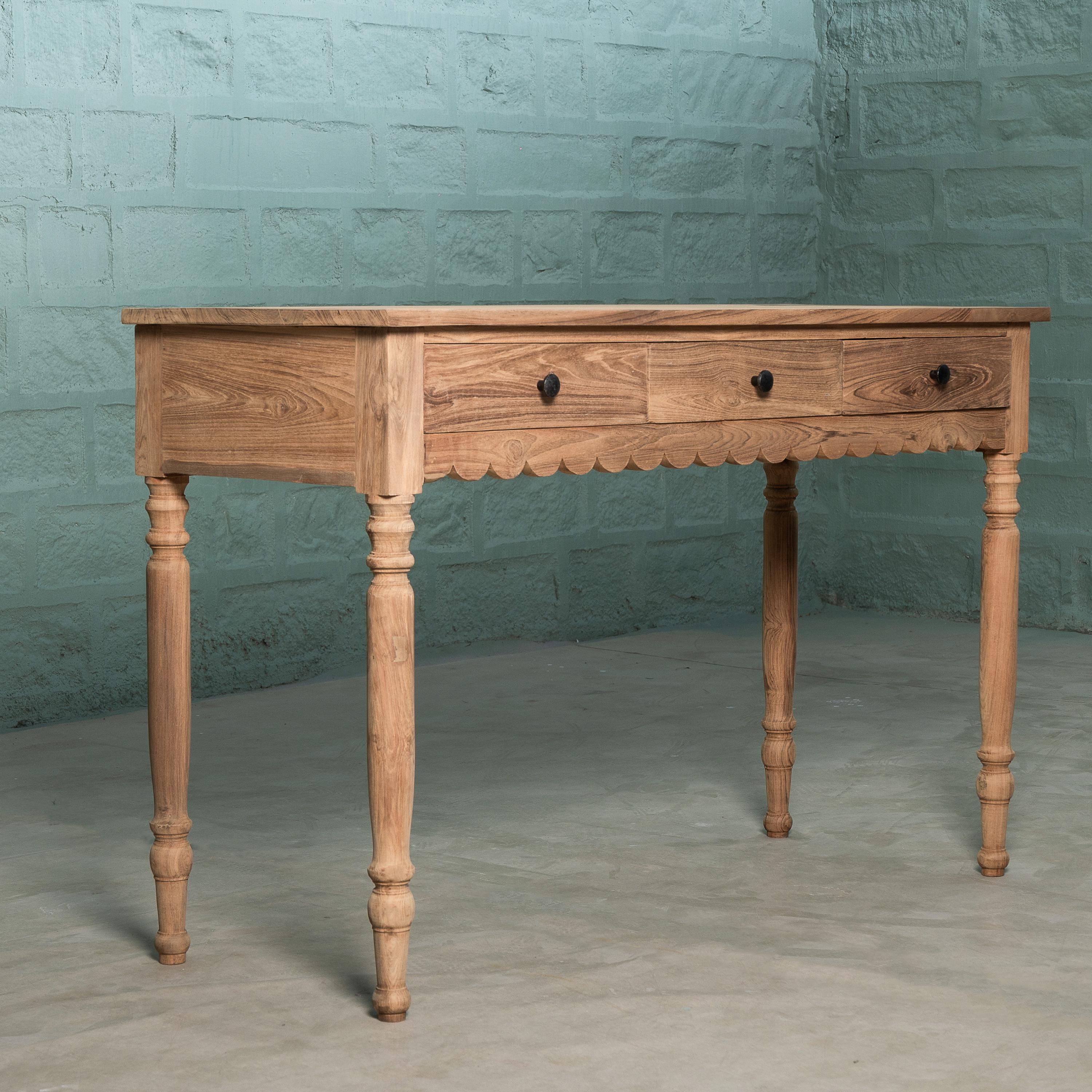 Reclaimed Teak Entryway Console Table: Farmhouse Hall Table With ...