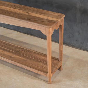 Reclaimed Teak Wood Console Table With Shelf: Stylish Storage Furniture ...