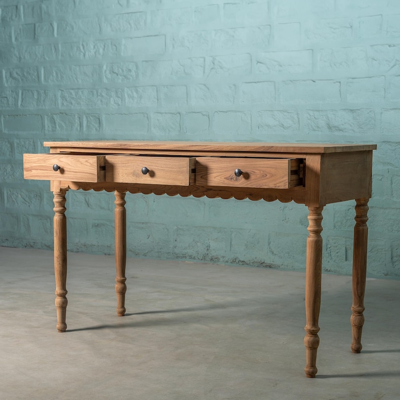 Reclaimed Teak Entryway Console Table: Farmhouse Hall Table With ...