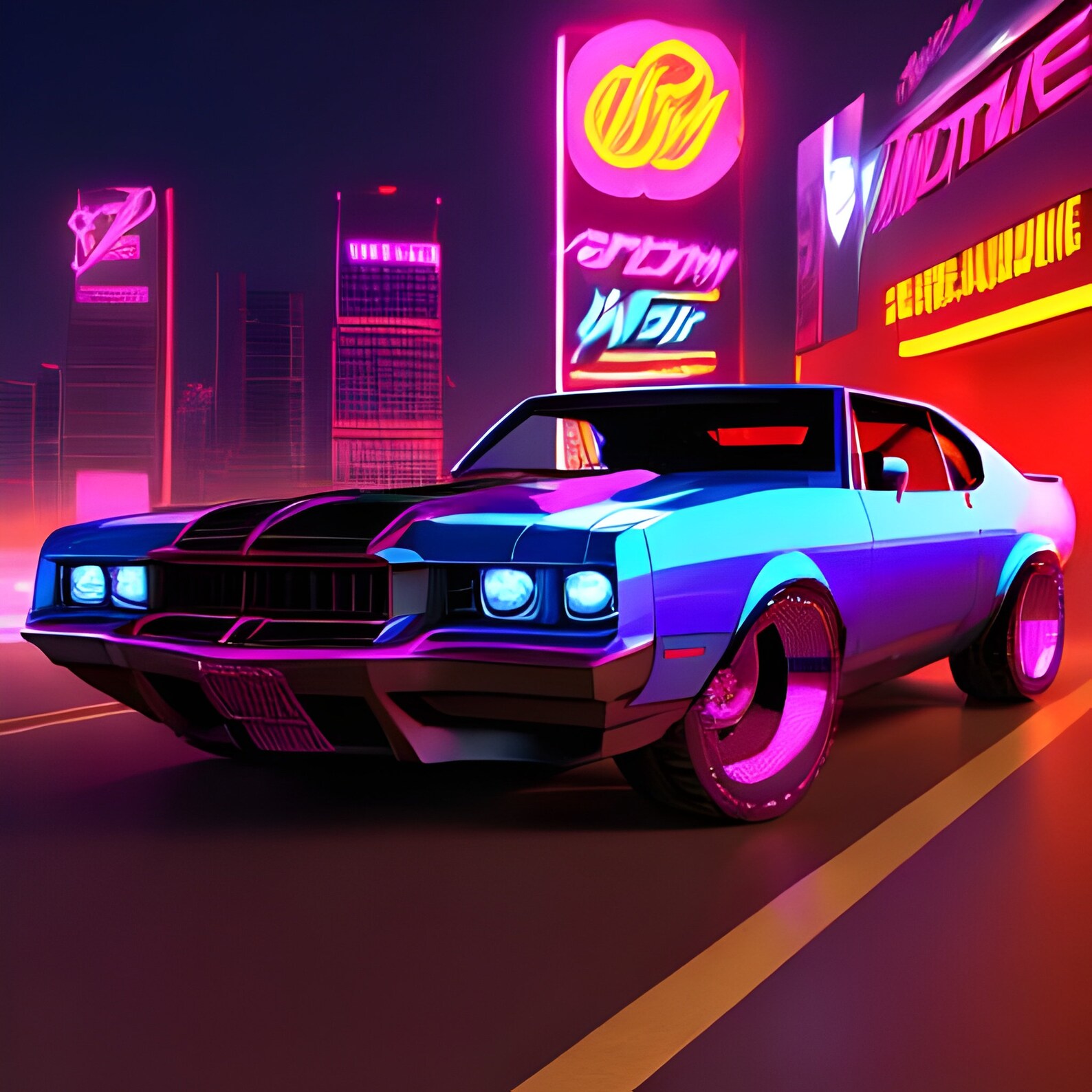Synthwave Profile Picture - Etsy