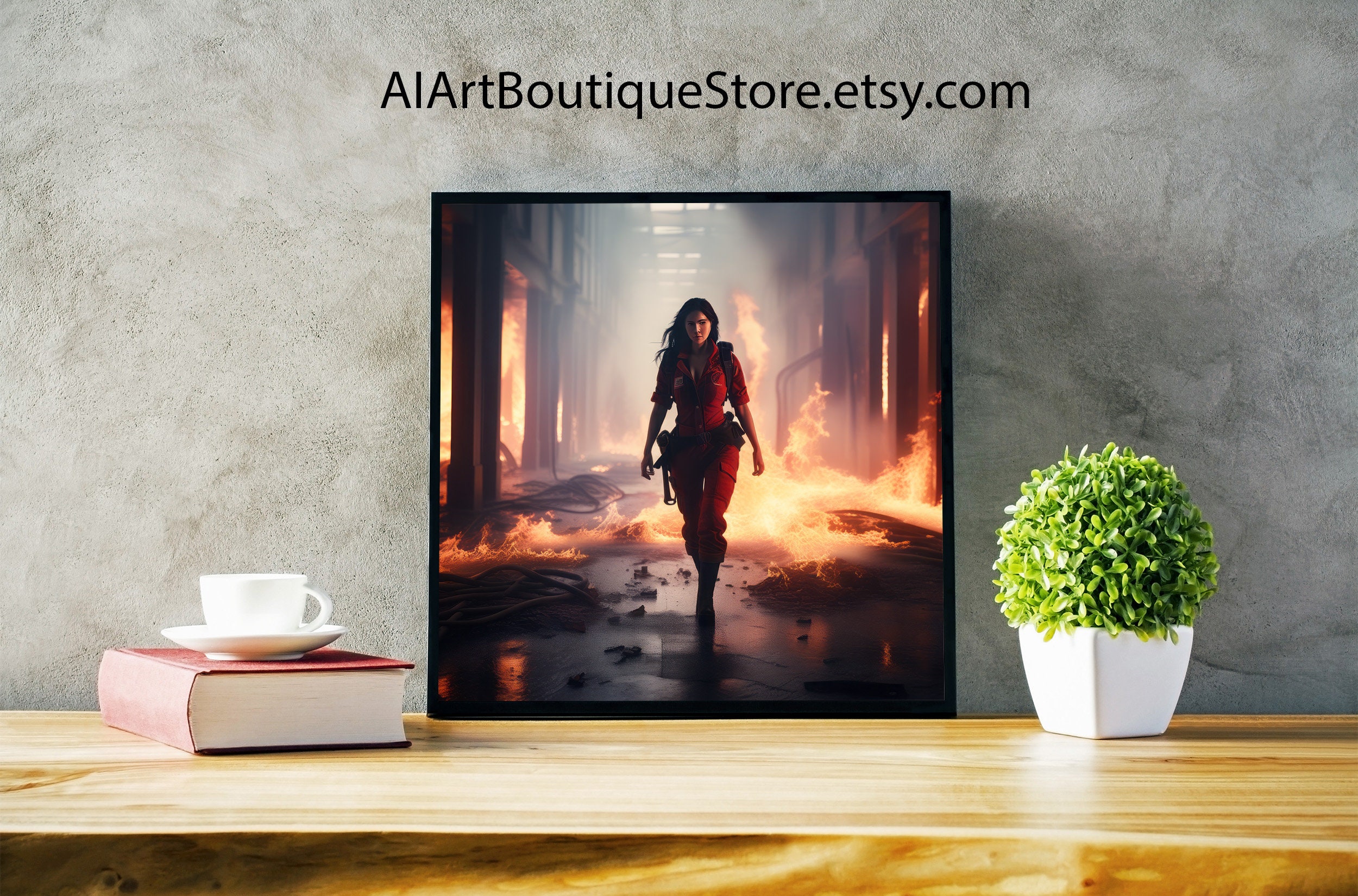 Chicago Firefighters AI Digital Art High Resolution Image - Etsy