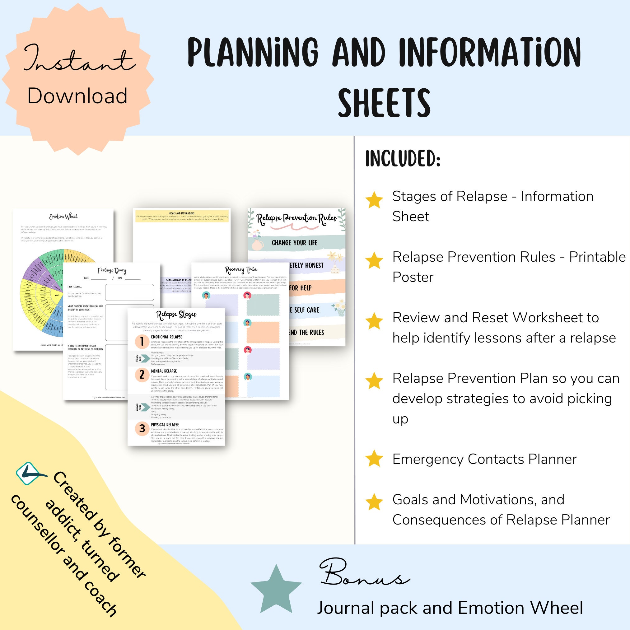 Relapse Prevention Plan and Worksheets | Addiction and Sobriety ...