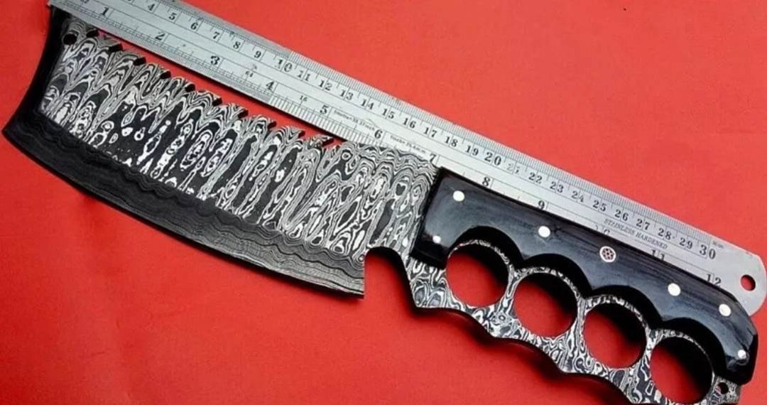 Custom Damascus Steel Hunting Cleaver Chopper Knife/bowie/dagger - Etsy