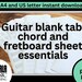 Blank Guitar Tab, Chord and Fretboard Diagram Sheets Bundle, Printable ...