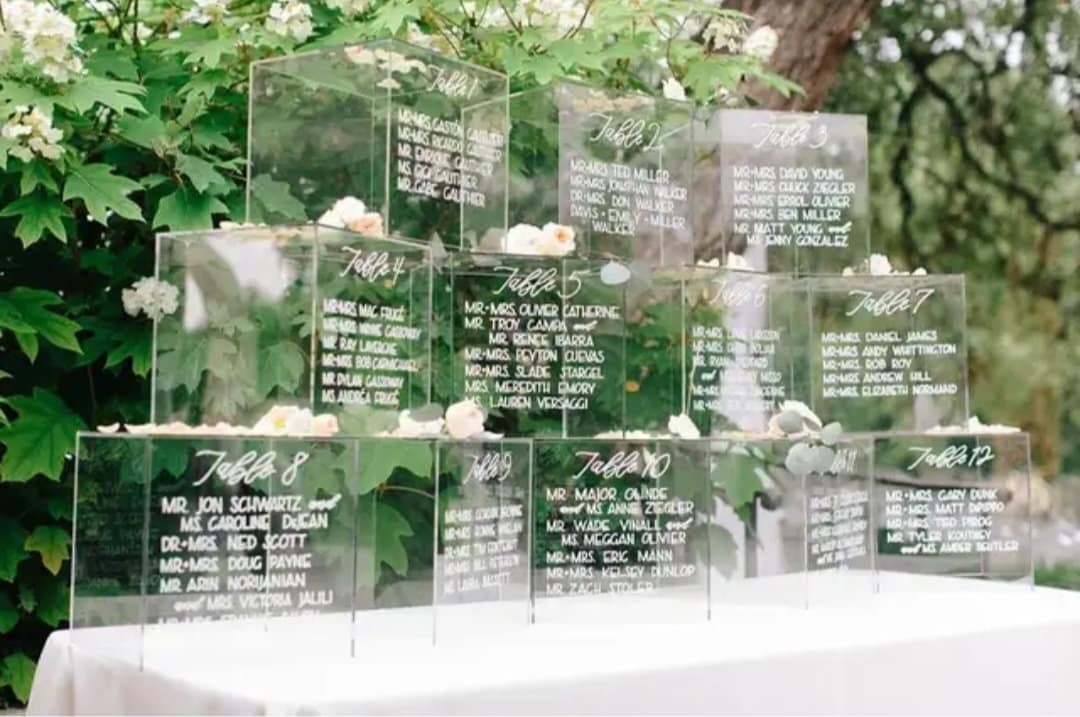 Seating Chart Acrylic Cubes - Etsy