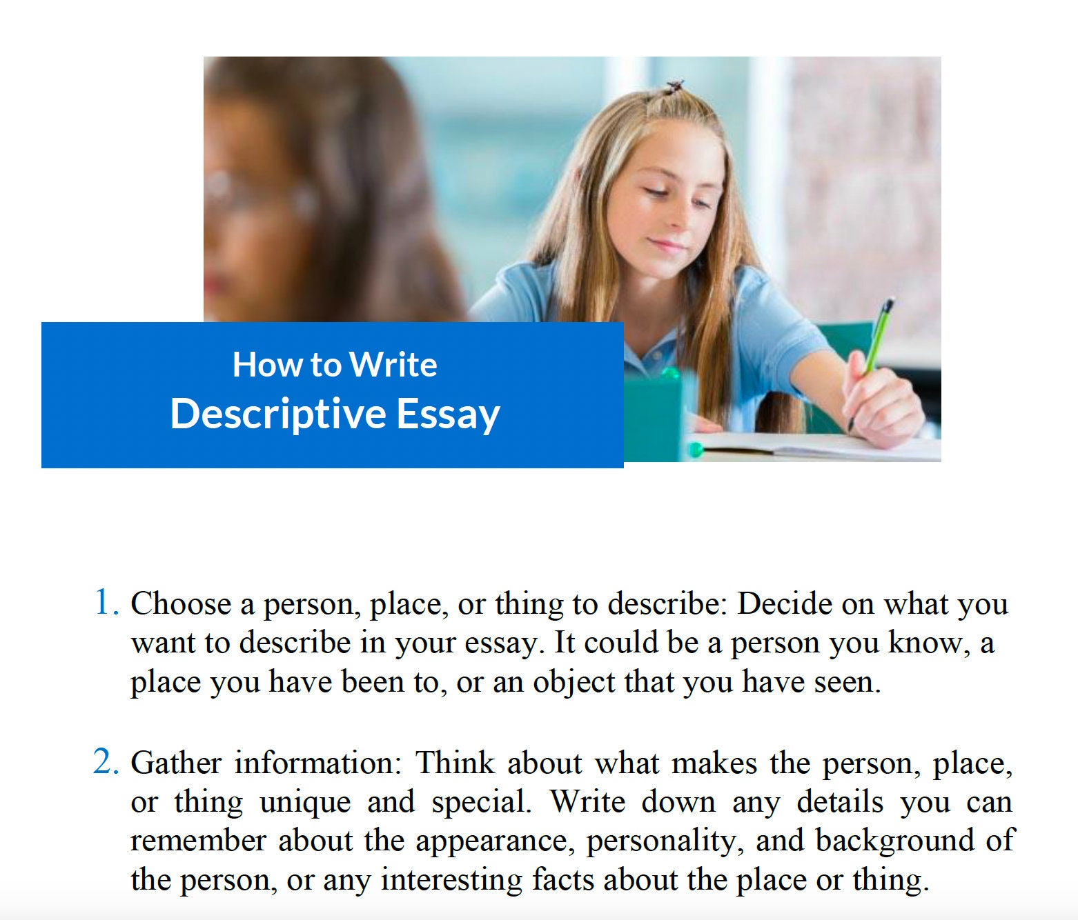 Essay Describe A Person