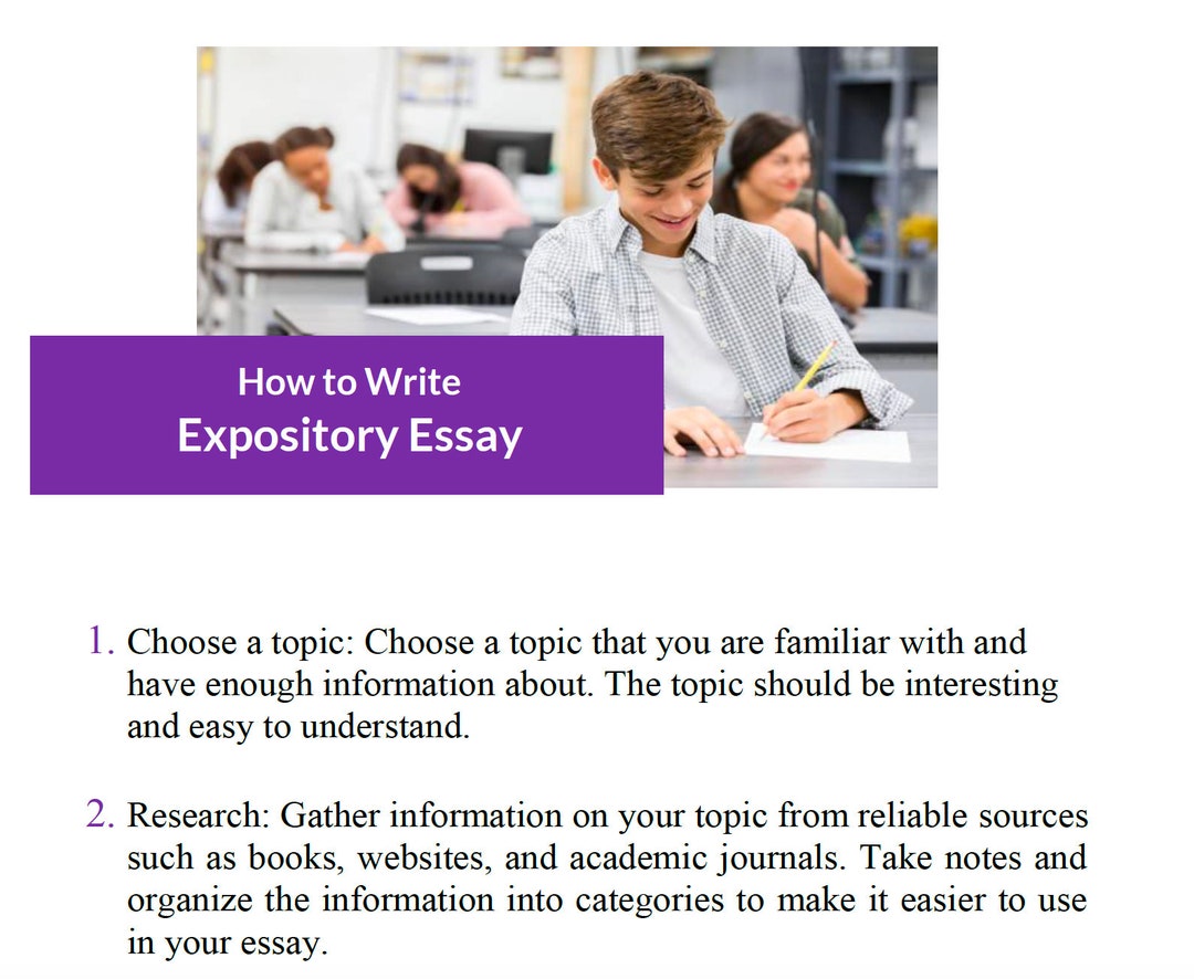 How to Write Expository Essays - Etsy