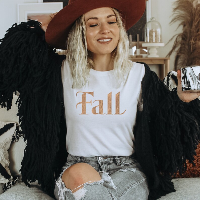 Minimalist Fall T-shirt | Cozy Fall Season Tee Shirt | Cute Fall ...